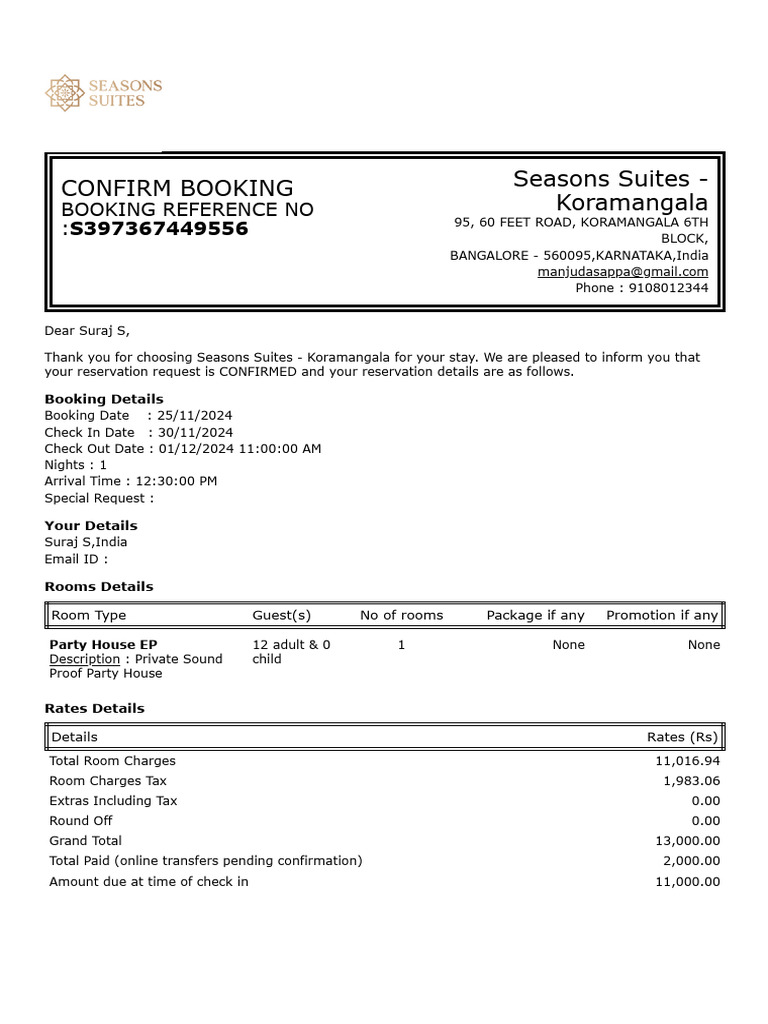 Mr. Suraj S | PDF | Payments