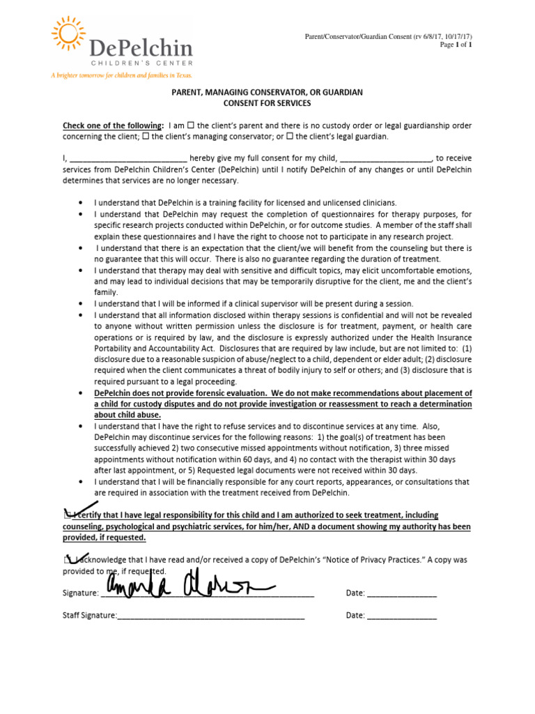 Guardian Consent - ENGLISH | PDF | Legal Guardian