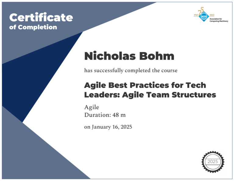 Agile Best Practices Course Completion | PDF