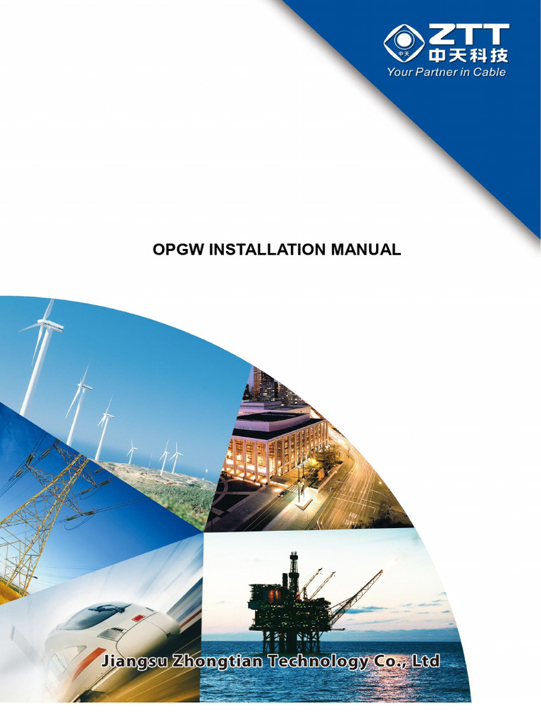 Manual Instalation OPGW - 2023 - ZTT | PDF | Optical Fiber | Manufactured Goods