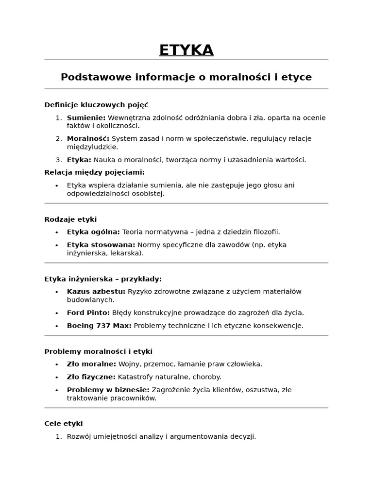 Etyka | PDF