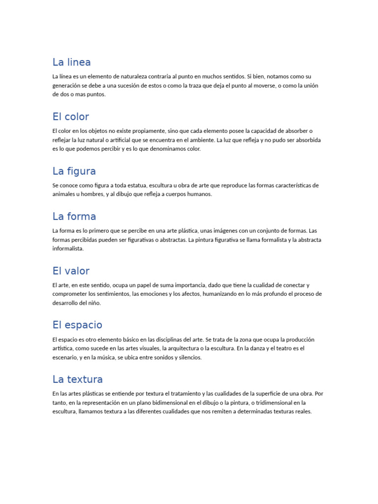 Elementos Básicos del Arte Visual | PDF