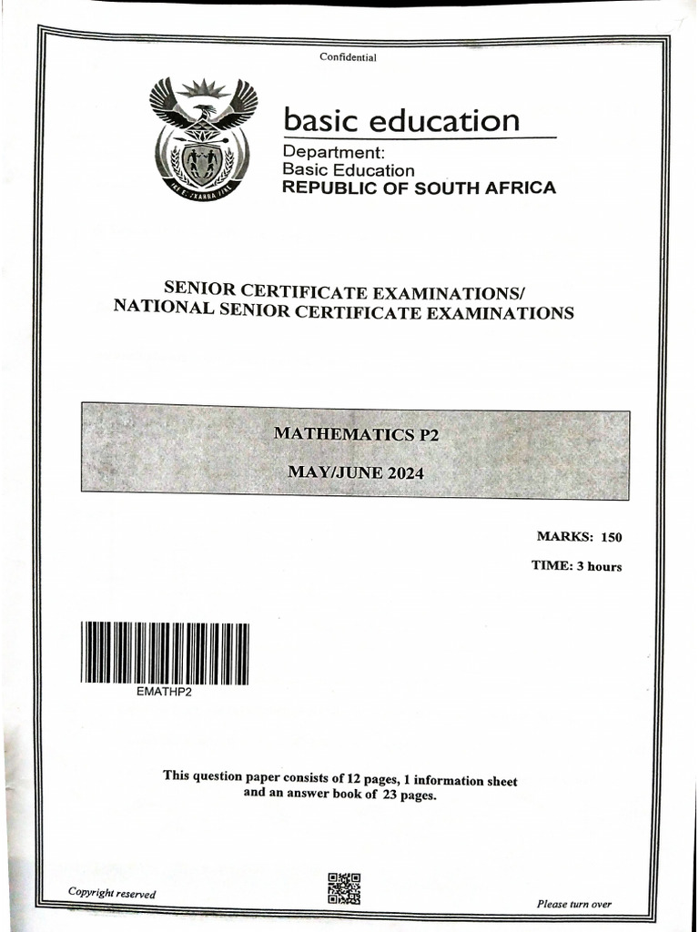 Mathematics paper2 May 2024 Qp only | PDF