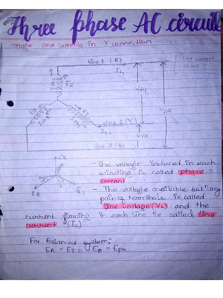 Three Phase A.C. Circuit | PDF