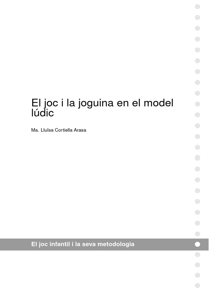 Tema 1 Joc Infantil I La Seva Metodologia IOC | PDF