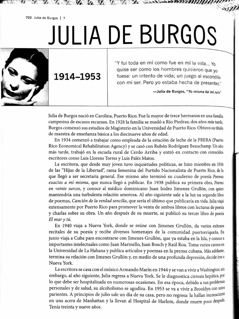 A Julia de Burgos (Julia de Burgos) | PDF
