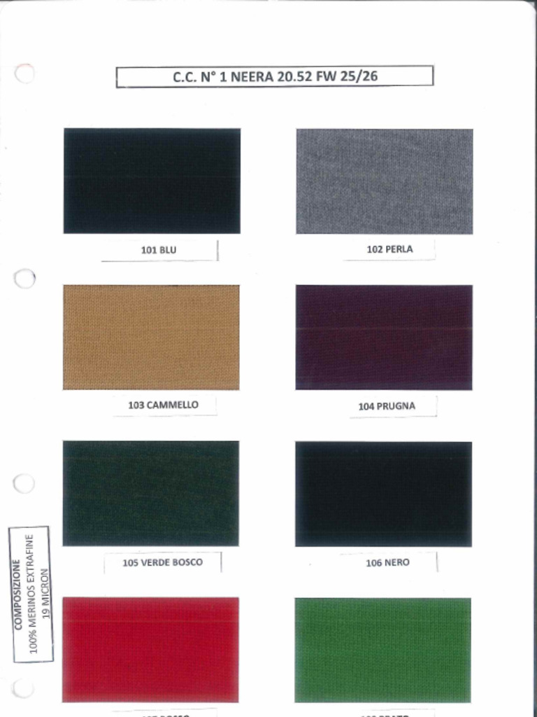 Cartella Colori FW 25-26 | PDF