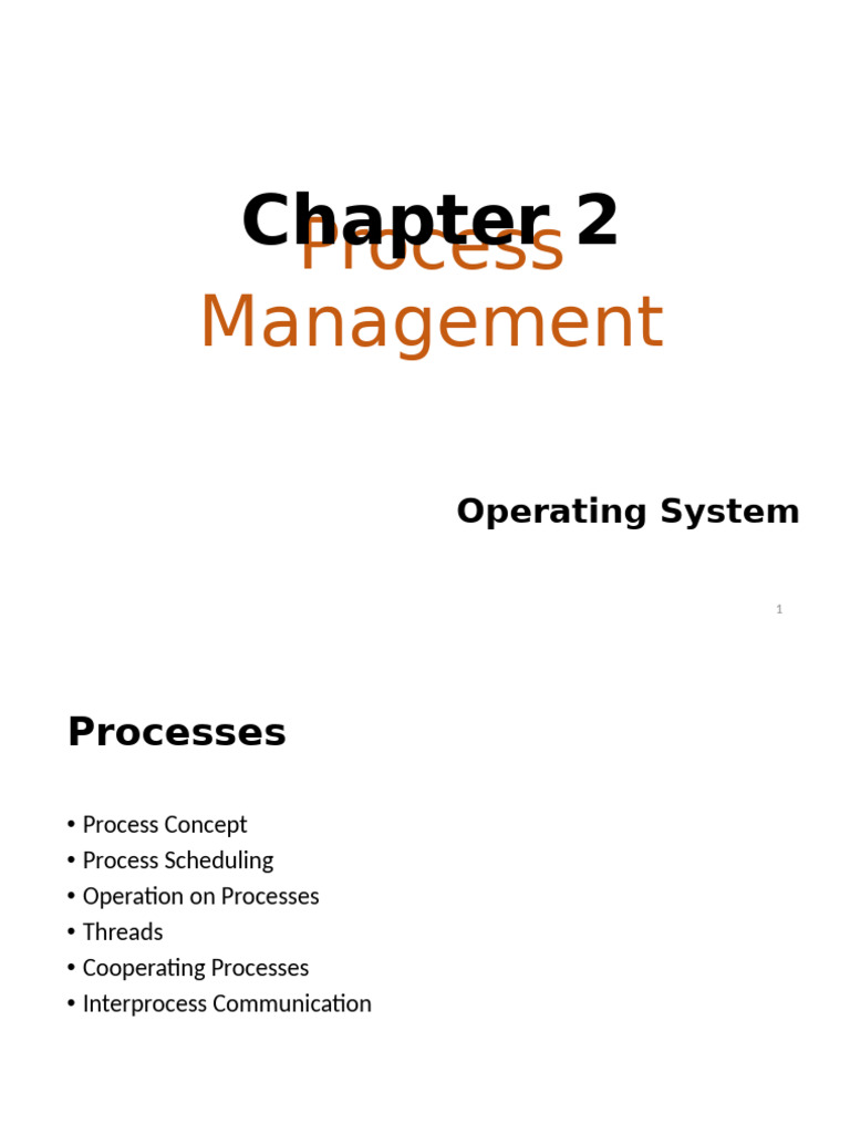 2chapter Two - Process Management | PDF | Process (Computing) | Thread (Computing)