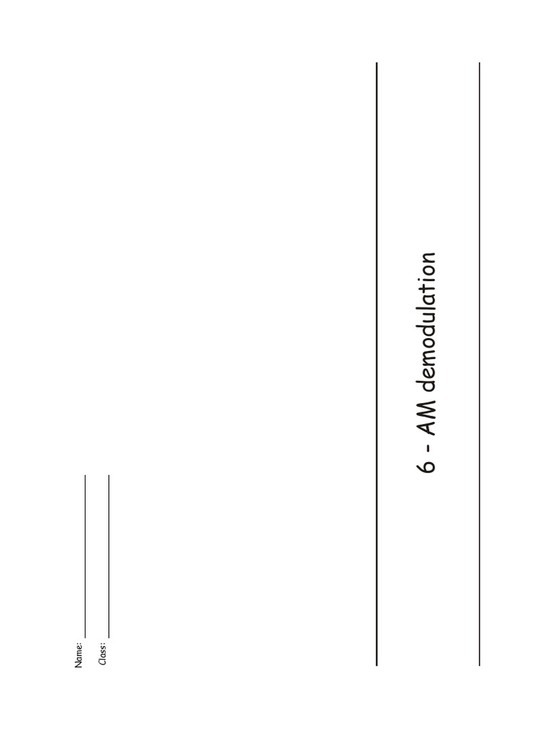 Am Demodulation Techniques Explained Pdf Detector Radio Modulation
