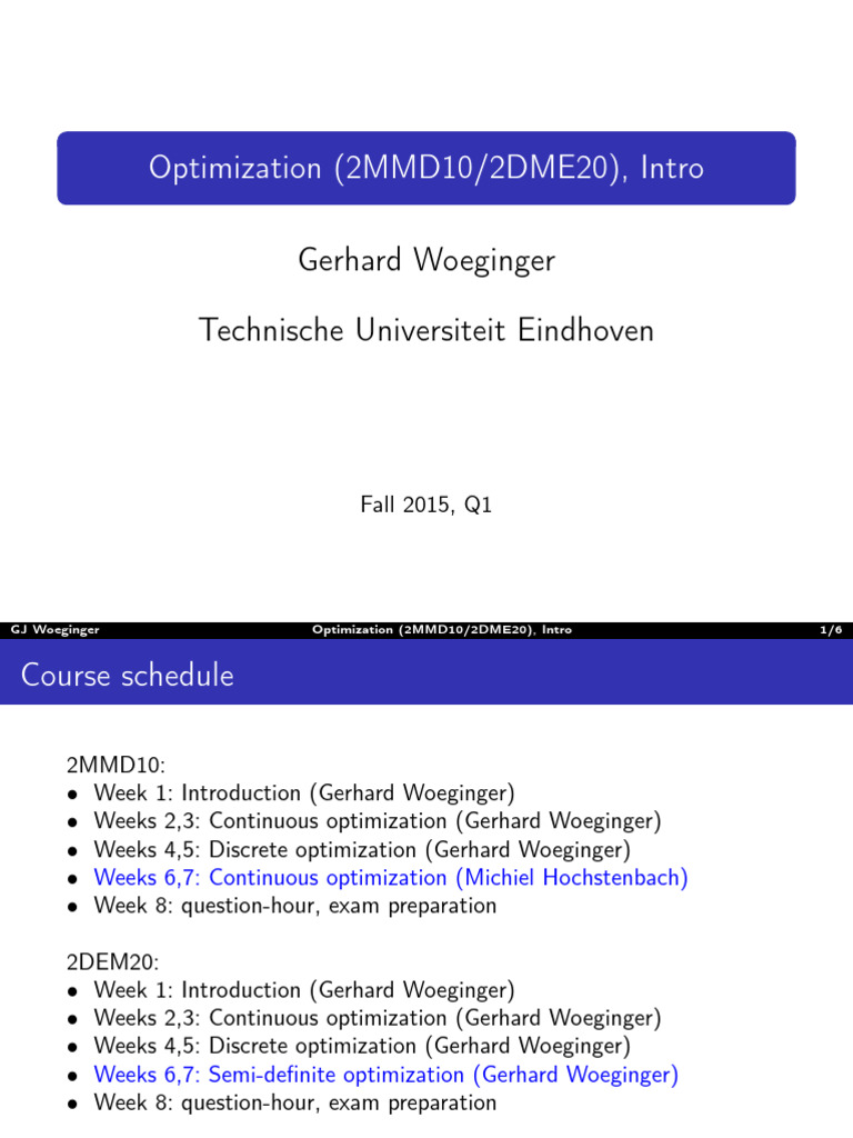 Optimization | PDF