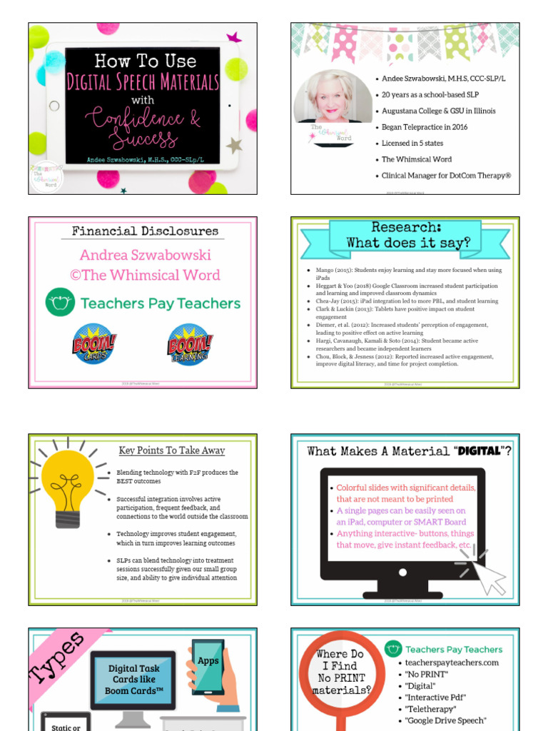 How To Use No Print Materials With Confidence & Success Notes - Andrea ...