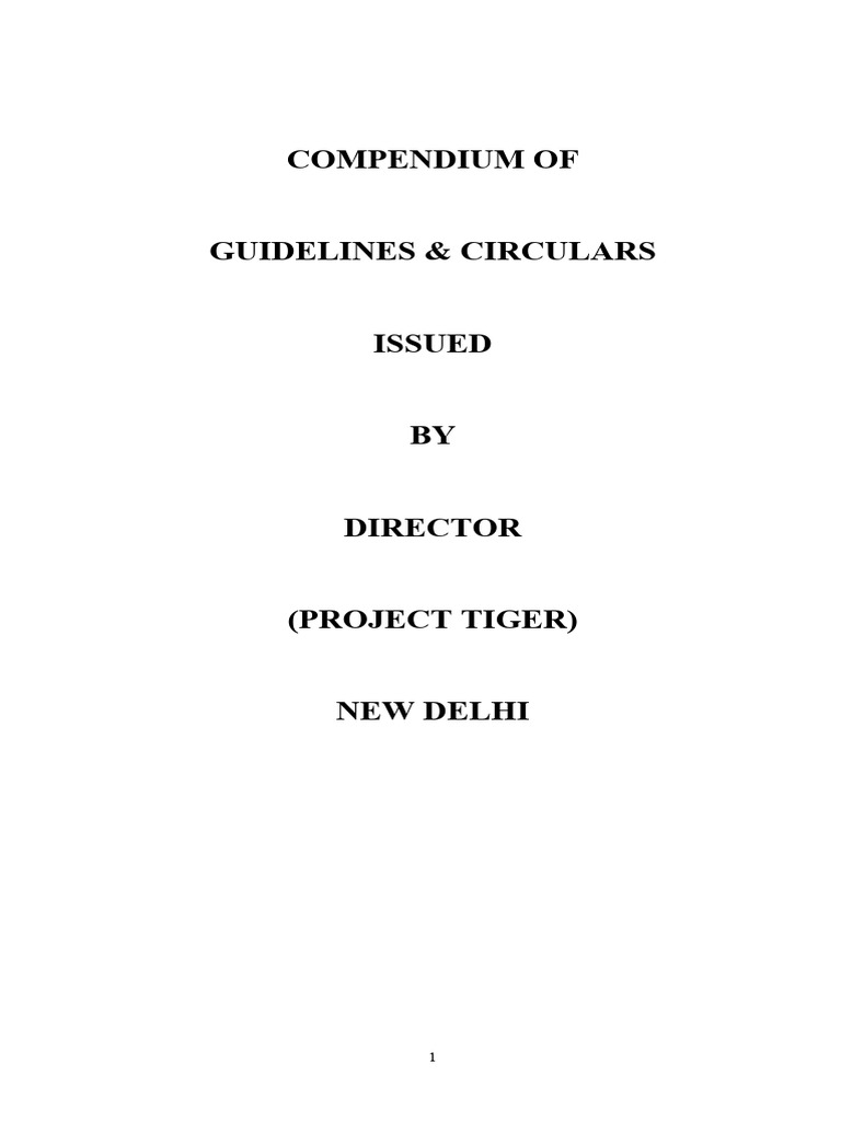 Guidelines for Tiger Reserve Buffer Zones | PDF | Protected Area ...