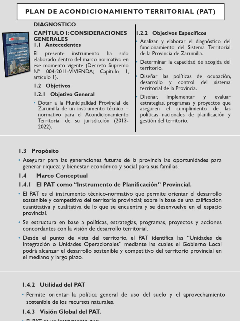 Plan de Acondicionamiento Territorial PAT | PDF | Planificación