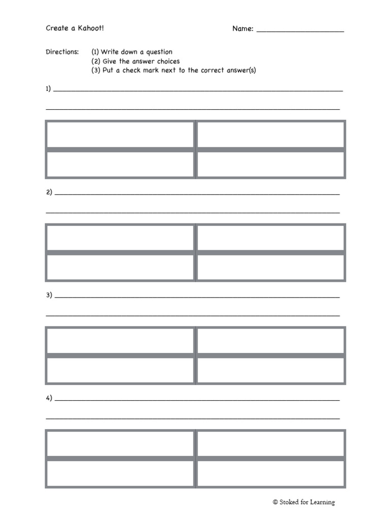 Create Your Own Kahoot! Template | PDF