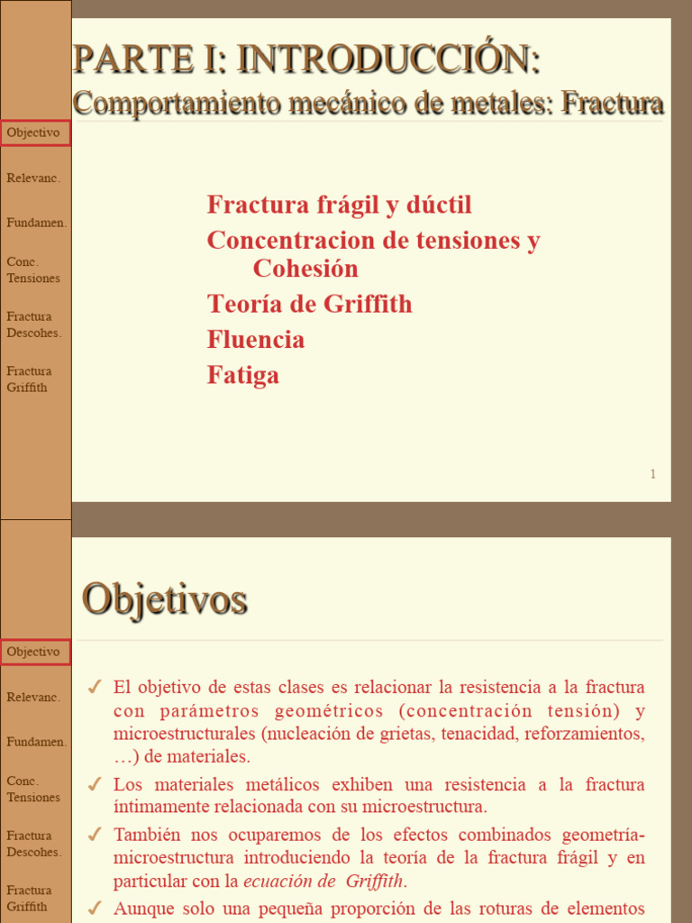 Fractura de Metales: Ductilidad y Teoría de Griffith | PDF | Fractura ...