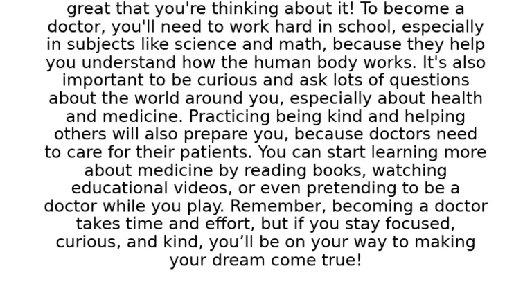 How to Become a Doctor: A Guide for Kids | PDF