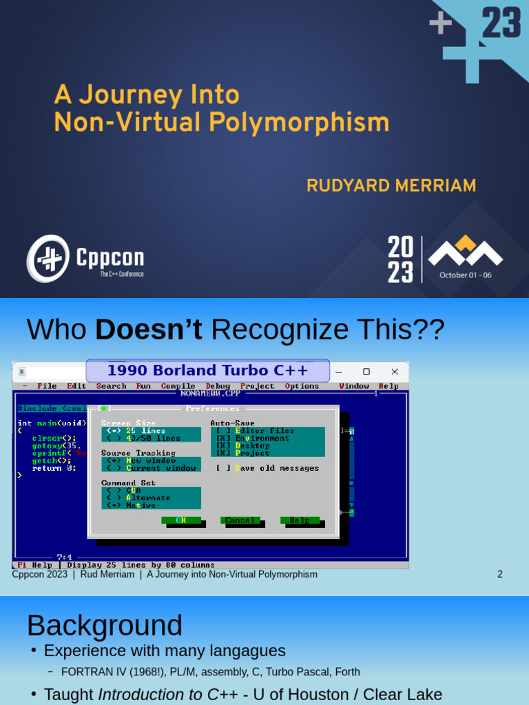A Journey Into Non Virtual Polymorphism Rud Merriam | PDF | C++ | Object (Computer Science)