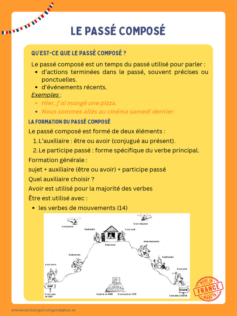 Formation et usage du passé composé | PDF | Verbe | Linguistique