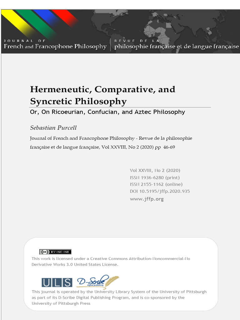 Ricoeurian, Confucian and Aztec Philosophy | PDF | Hermeneutics ...