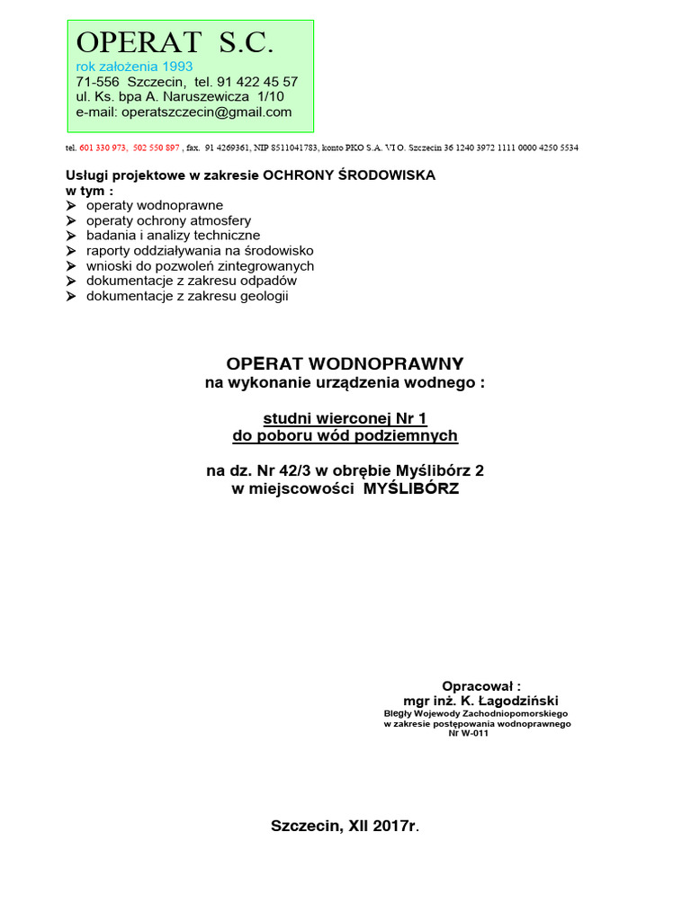 19.06.2019.14.43.28_OPERAT_WODNOPRAWNY_-_STADION_MYSLIBORZ | PDF