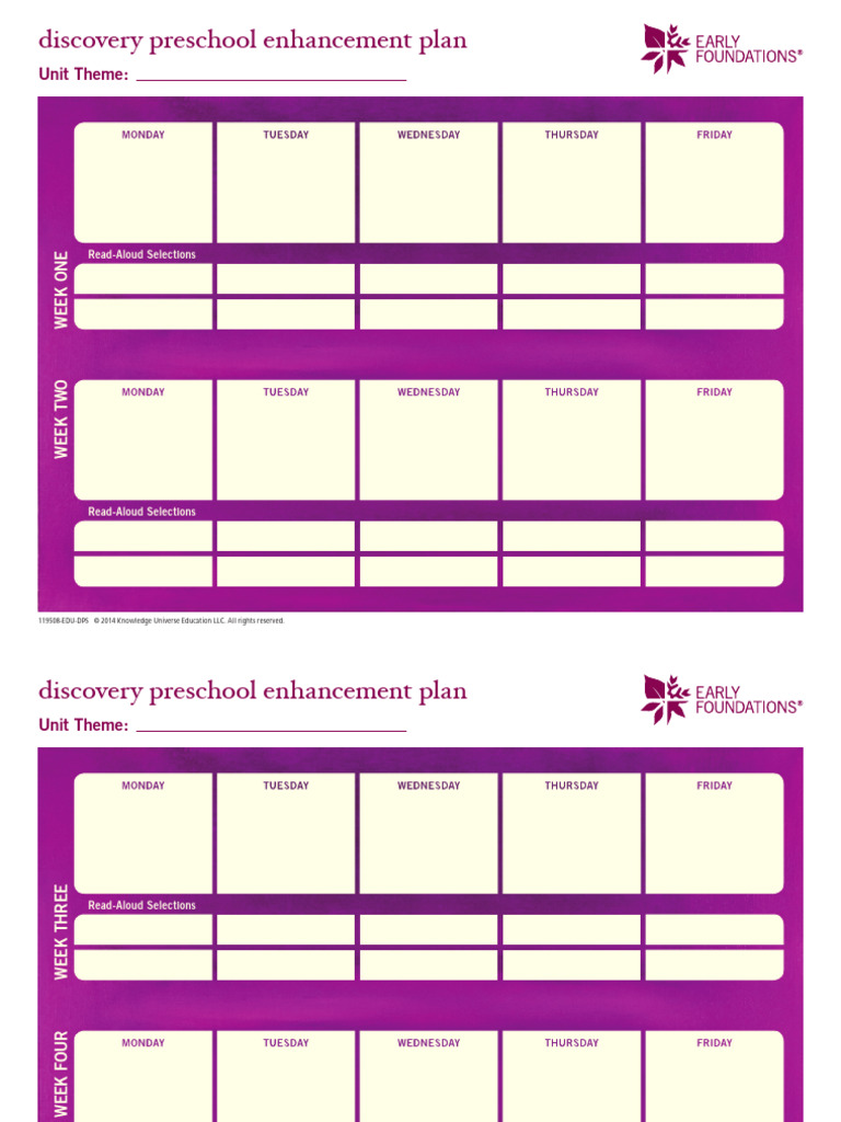 Discovery Preschool Enhancement Plan | PDF