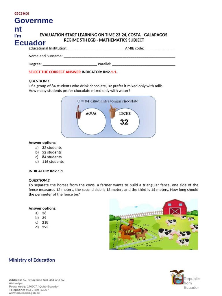 AAT Evaluation - 5th Grade EGB | PDF | Birds | Ornithology
