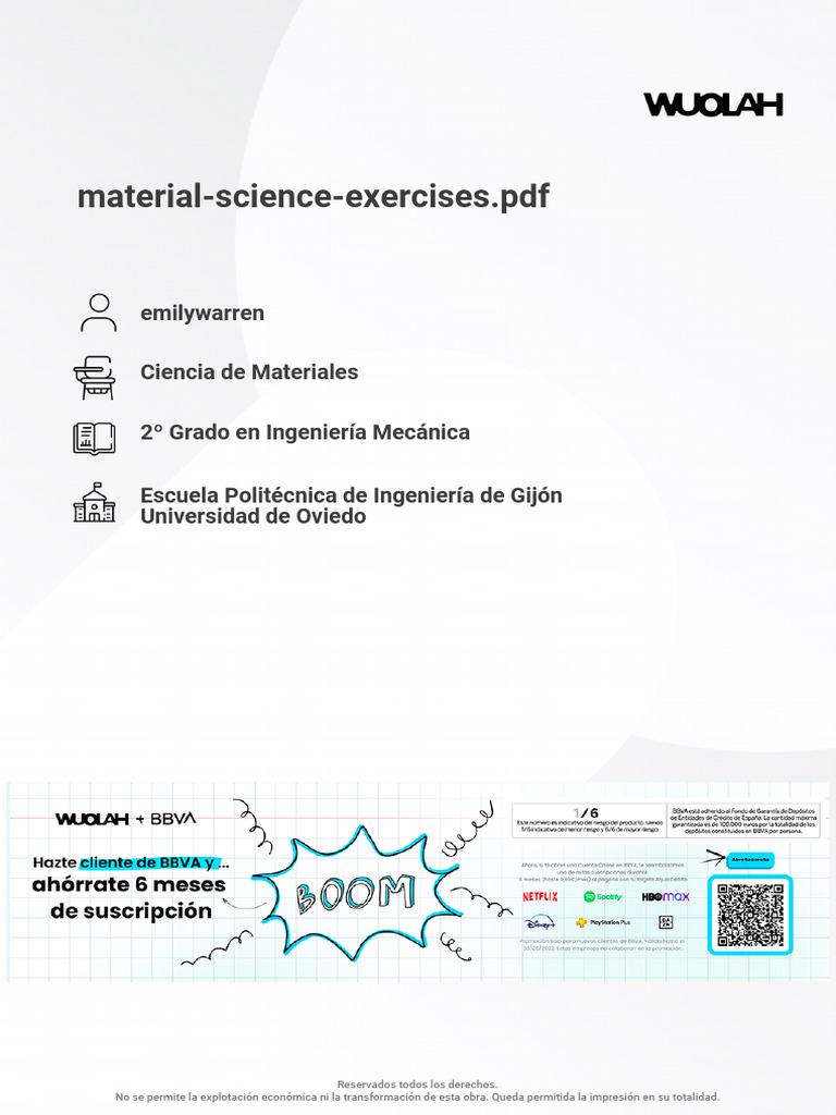 Free Material Science Exercises | PDF | Ingeniería
