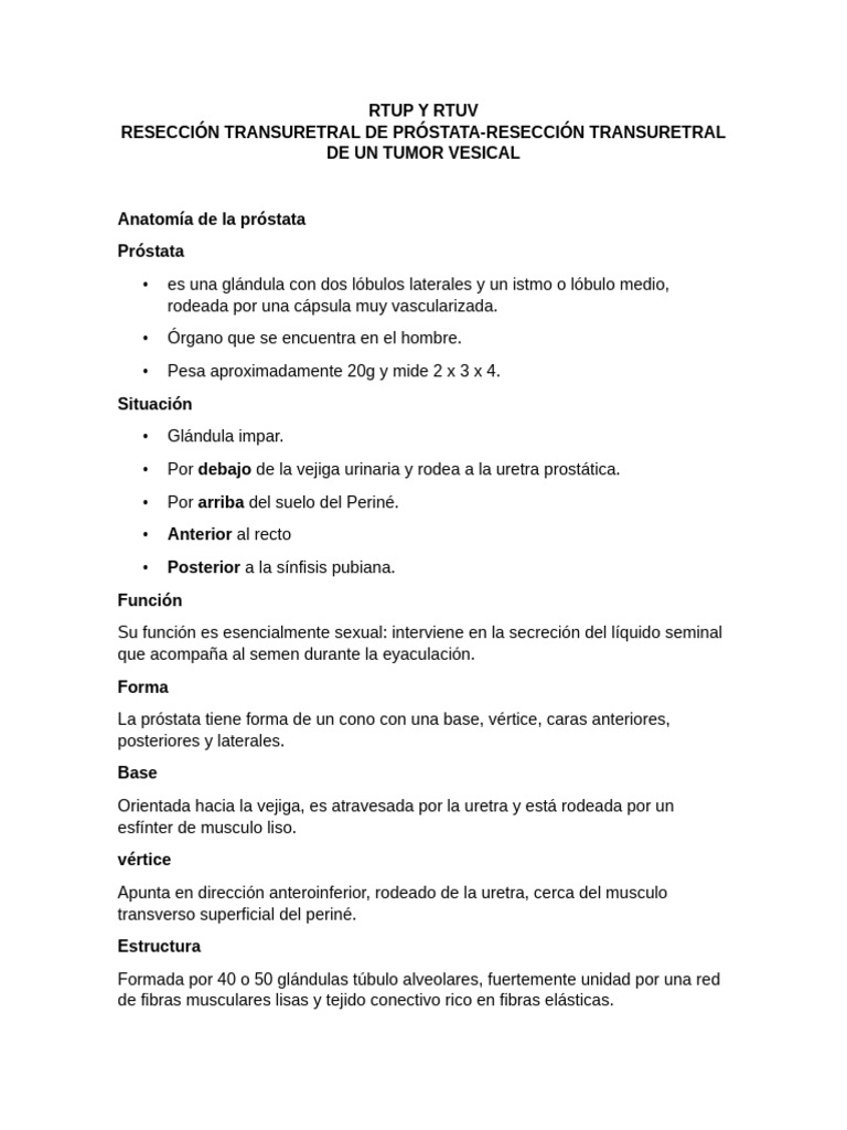 RTUP Y RTPV | PDF | Próstata | Especialidades Medicas