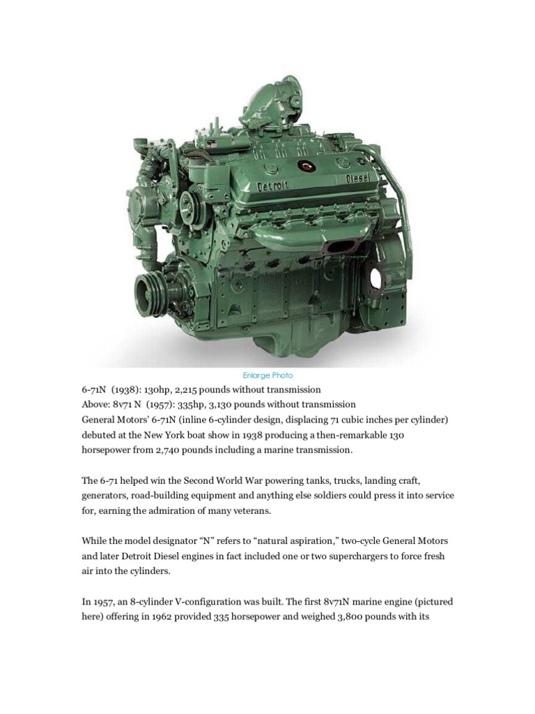 The Detroit Diesel Engine - Yachting-Boat | PDF