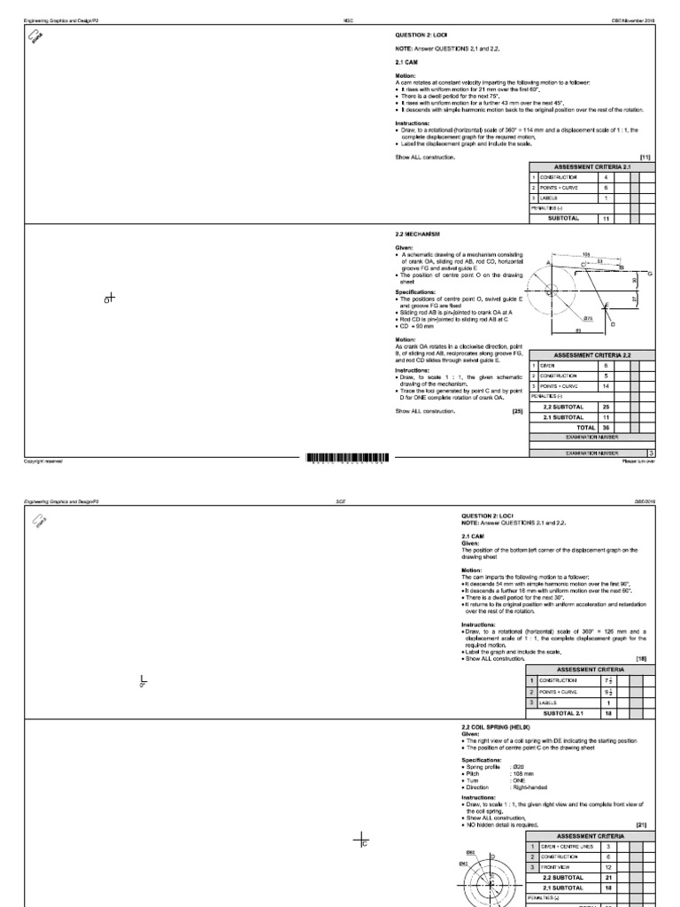4 Engineering Graphics and Design - Grade 12 - Loci. Worksheets | PDF