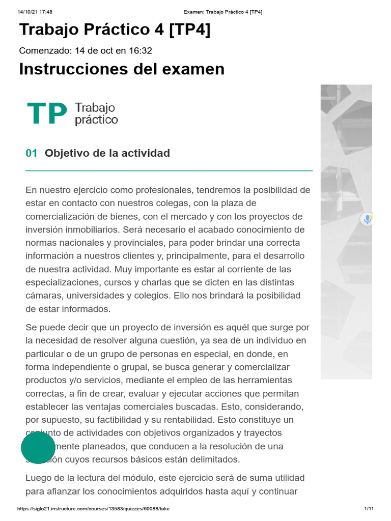 Examen_ Trabajo Prctico 4 TP4 85 | PDF
