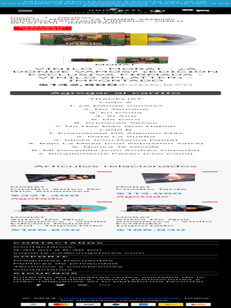 Vinilo Exclusivo Morat: ¿A Dónde Vamos? | PDF