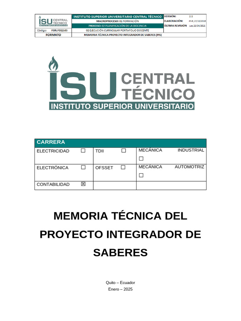 Proyecto Integrador de Saberes 2025 | PDF