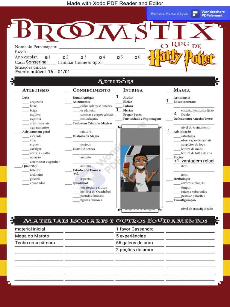 ficha harry potter Carlito-Copy | PDF | Harry Potter