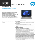 Datasheet HP EliteBook Ultra 14 Inch G1i | PDF | Windows 10 | Microsoft Windows