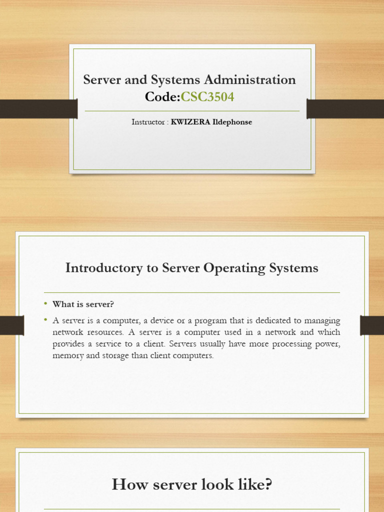 Server and Systems Administration - 01 | PDF | Virtual Machine | Client ...