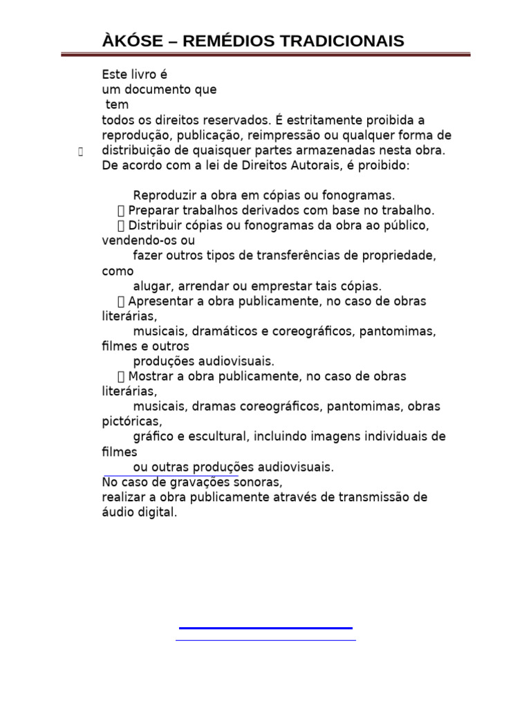 Akose Remedios Tradicionais-1 | PDF | Nigéria