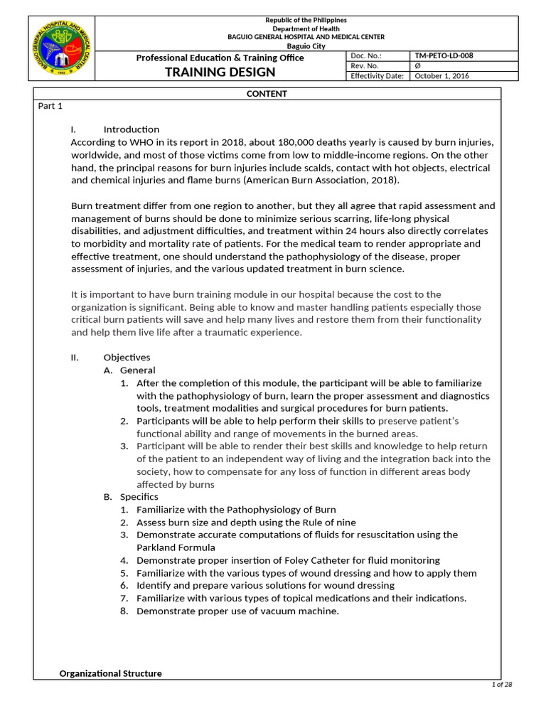 Unit-Training-Module-Reference - Burn-Final Revision #1000 | PDF | Burn ...