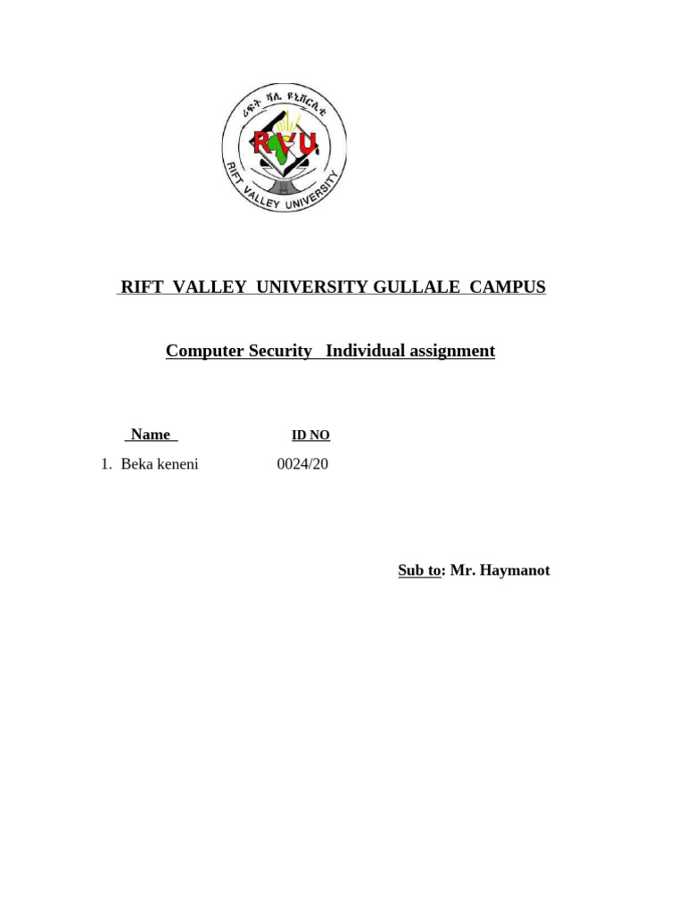 Beka's Computer Sequrity Assignment | PDF | Key (Cryptography) | Encryption