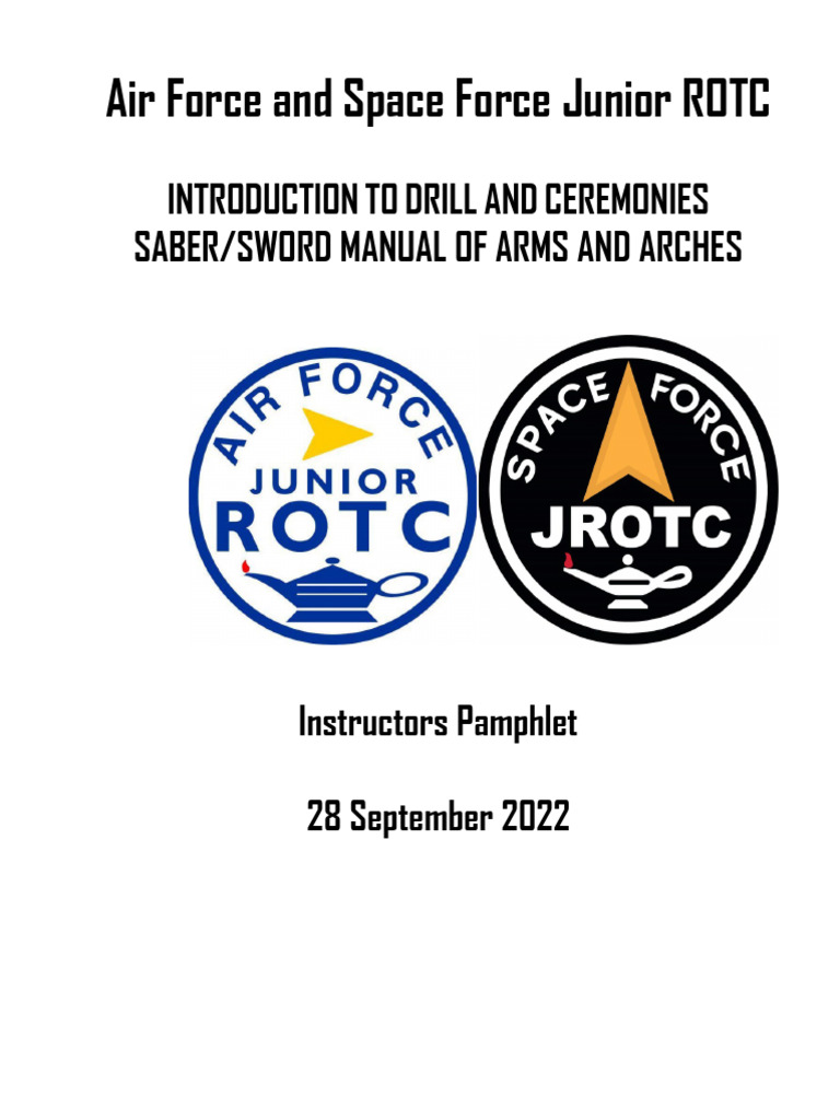 JROTC Saber Manual and Drill Techniques | PDF | Hand | Sword