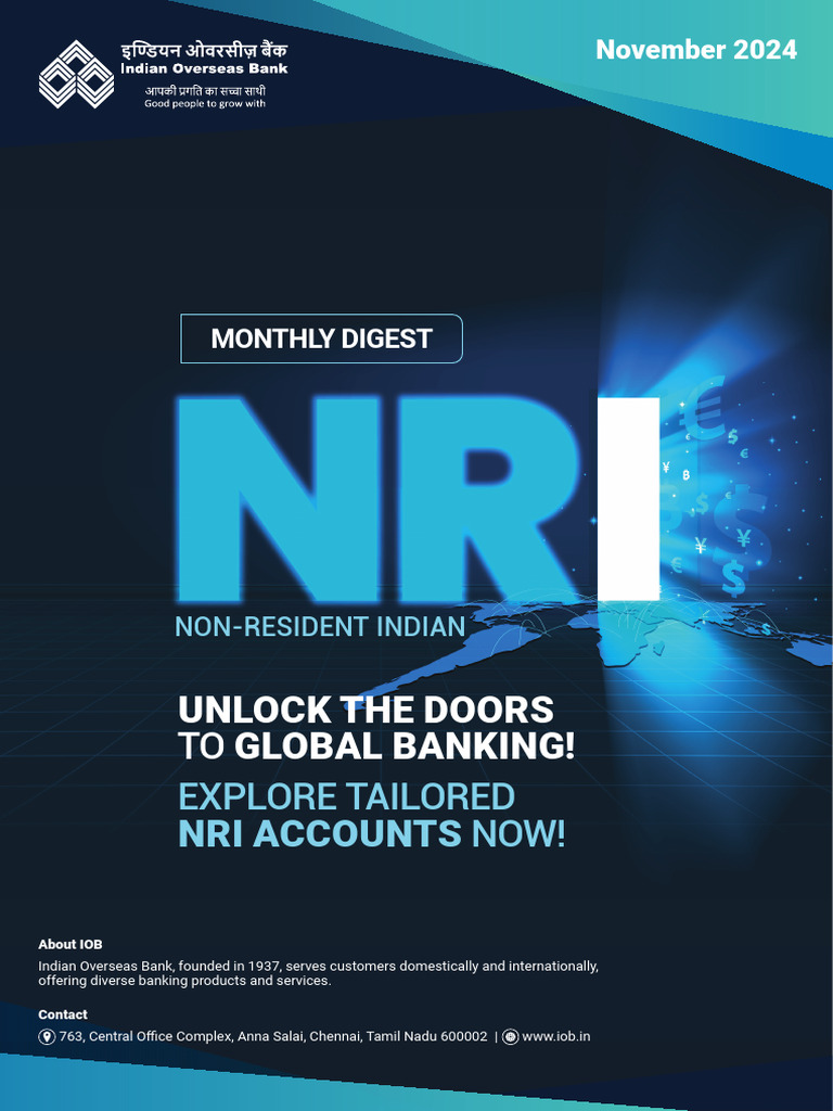 IOB NRI Newsletter Nov 2024 | PDF | Financial Services | Personal Finance