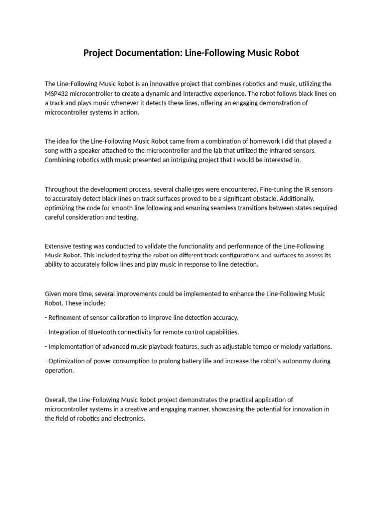 Project Documentation microcontrollers | PDF