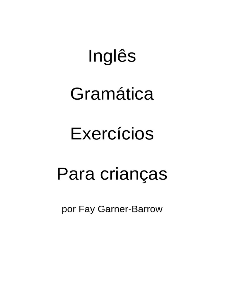 Exercícios de Gramática em Inglês | PDF | Plural | Famílias linguísticas