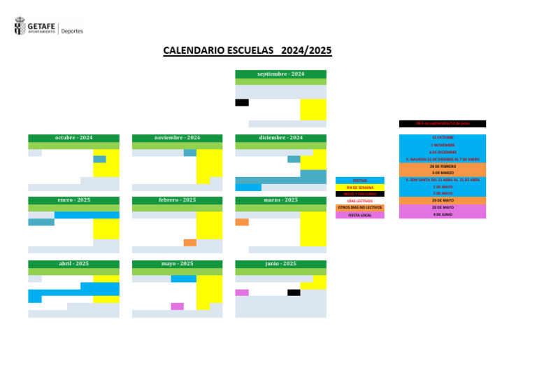 Calendario Escolar 2024/2025 Detallado | PDF | Observancias | Fiestas cristianas y días santos