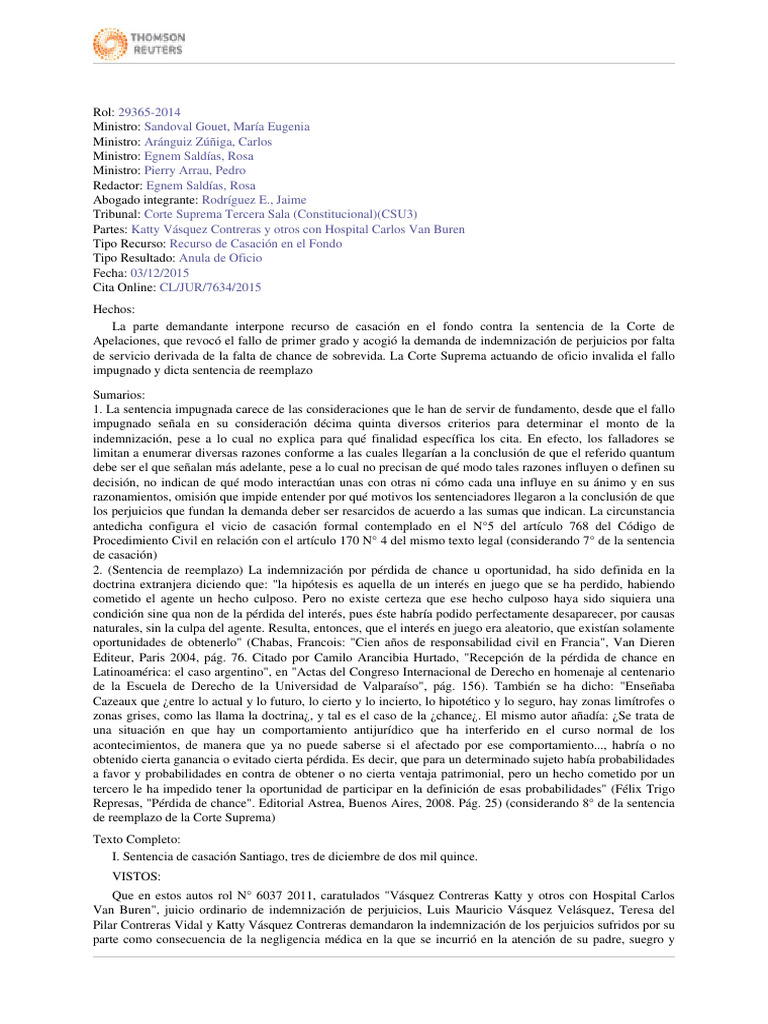 STC 29365 | PDF | Infarto de miocardio | Daños y perjuicios