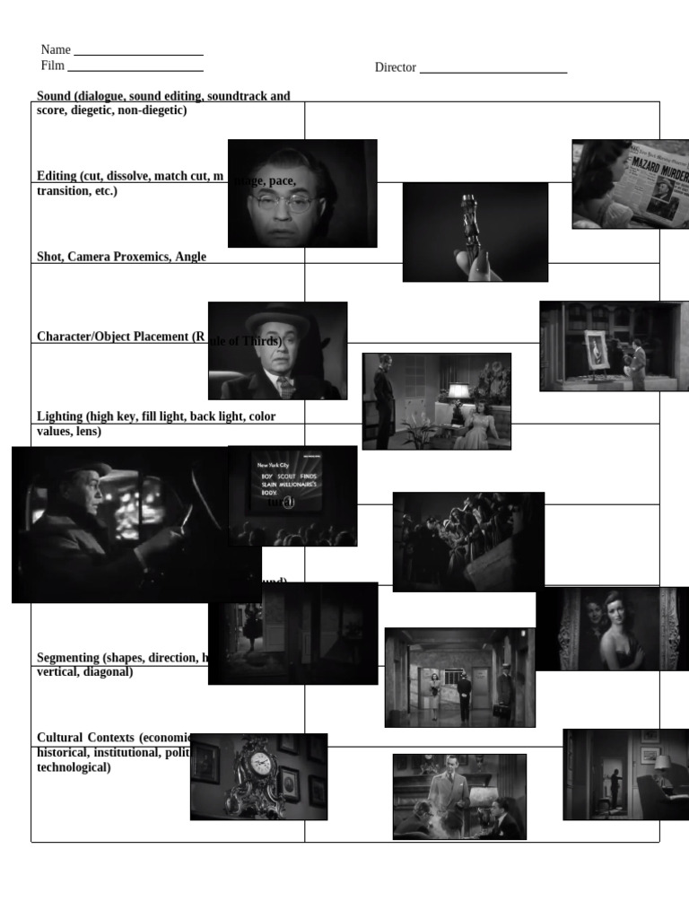 Film Analysis Techniques and Elements | PDF