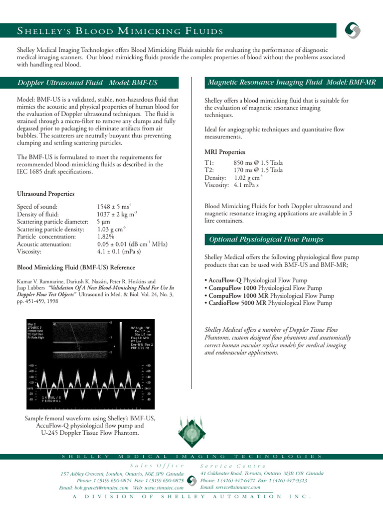 Blood Mimicking Fluids-1 | PDF | Magnetic Resonance Imaging | Medical ...