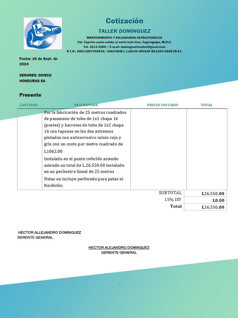 Diveco Honduras | PDF