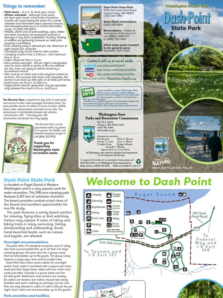 Dash Point State Park Brochure 05-17-17 Final Web | PDF | Camping | Parks