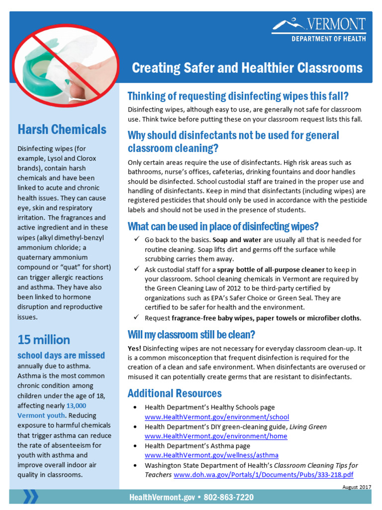 ENV HS DisinfectingWipesTeachers | PDF | Disinfectant | Asthma